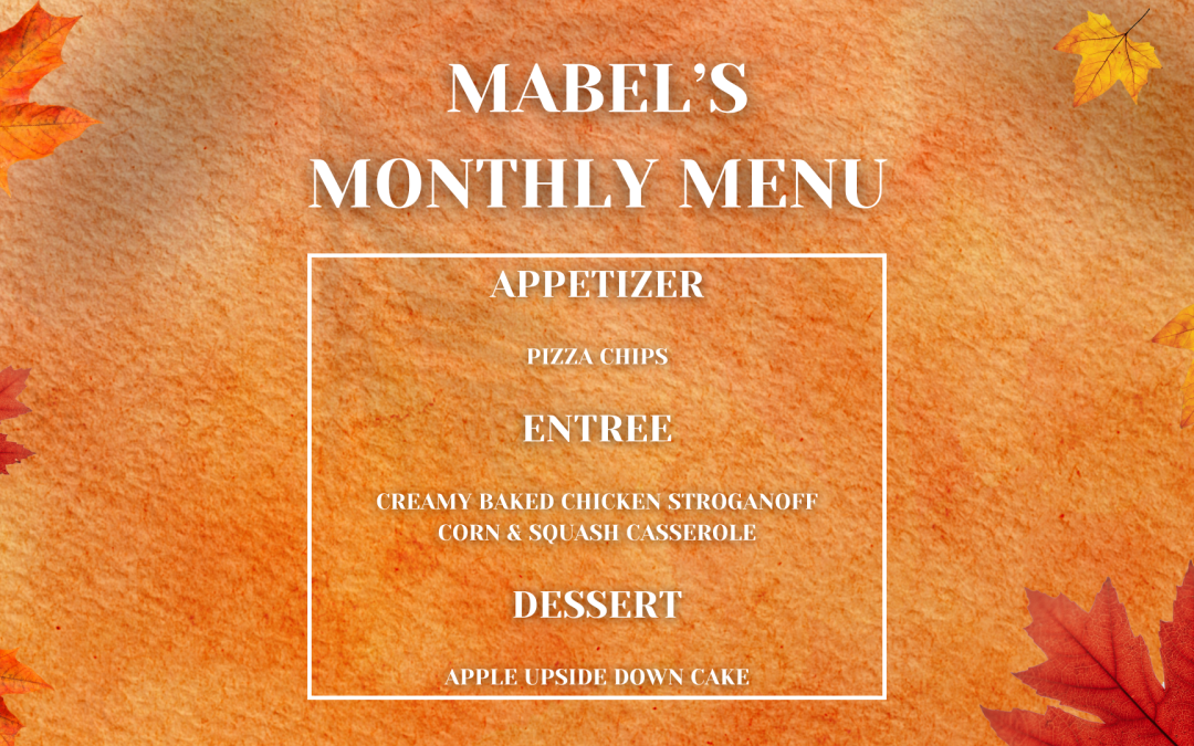 Mabel's Monthly Menu - September - Salem Township Library